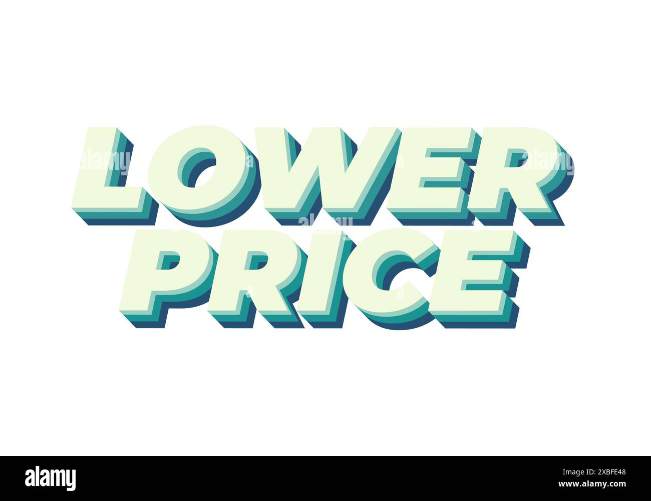 Lower price. Text effect design in 3D look with good colors Stock ...