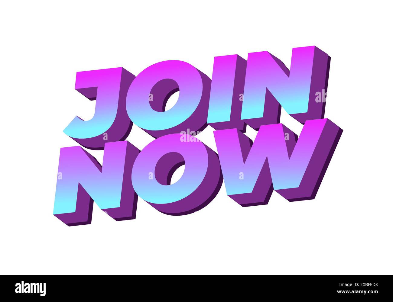 Join now. Text effect design in 3D style with good colors Stock Vector ...