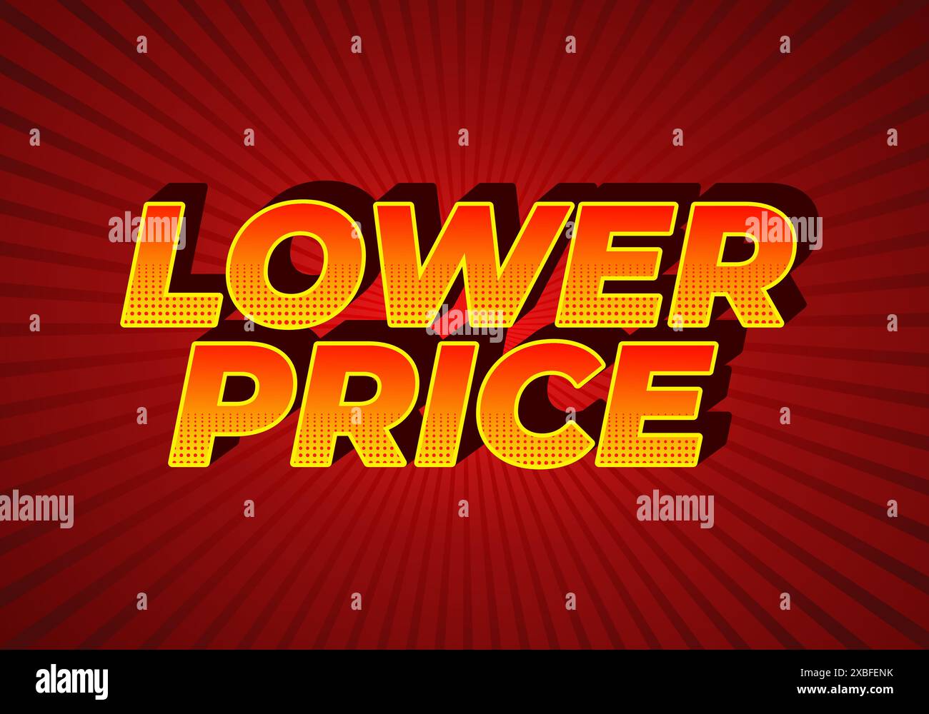 Lower price. Text effect design in 3D look with good colors Stock Vector Image & Art - Alamy