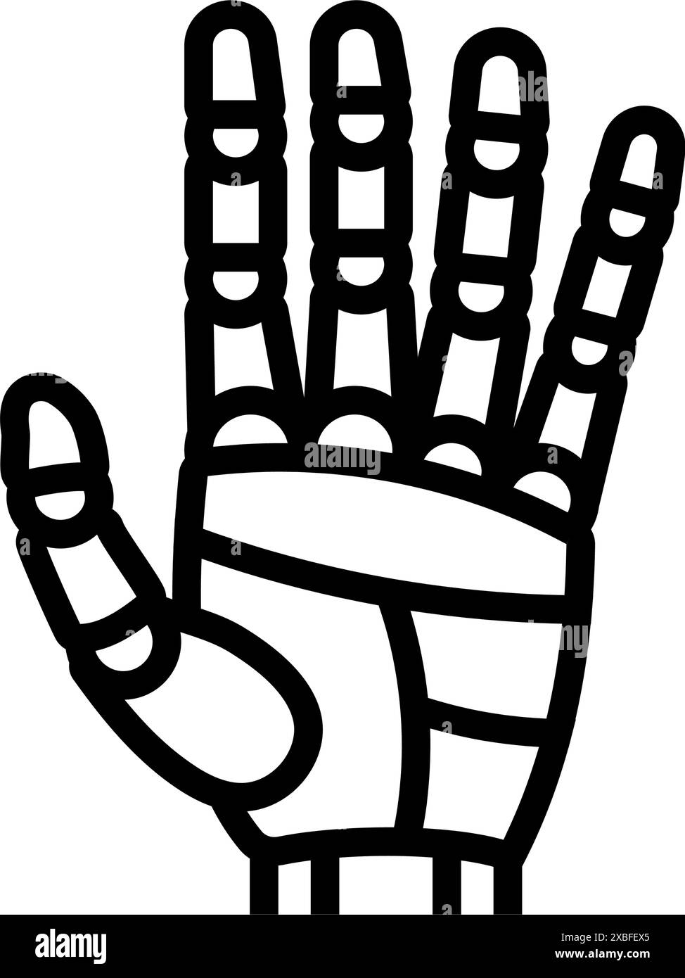 palm robot hand gesture line icon vector illustration Stock Vector Image & Art - Alamy