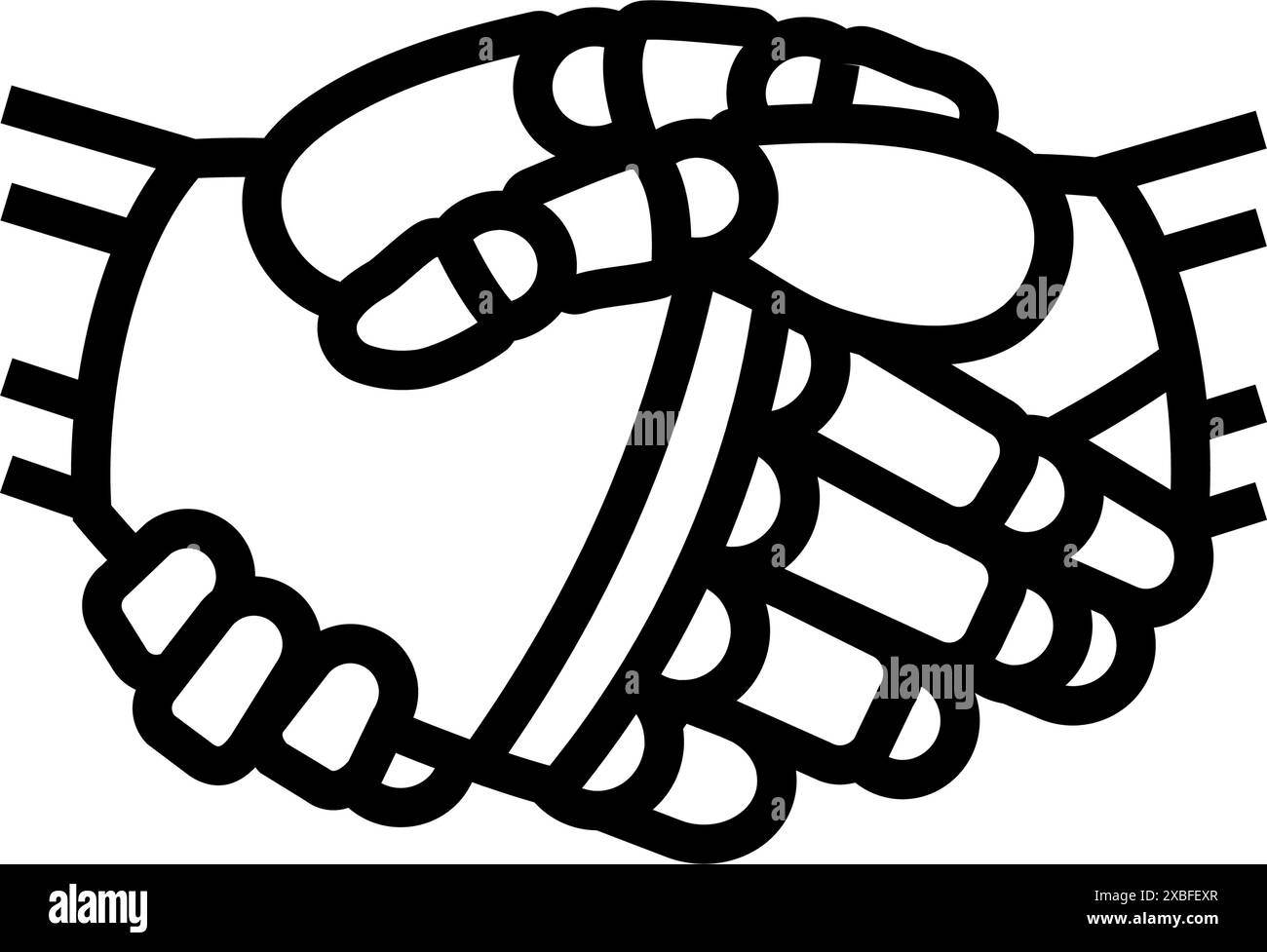 handshake robot hand gesture line icon vector illustration Stock Vector Image & Art - Alamy