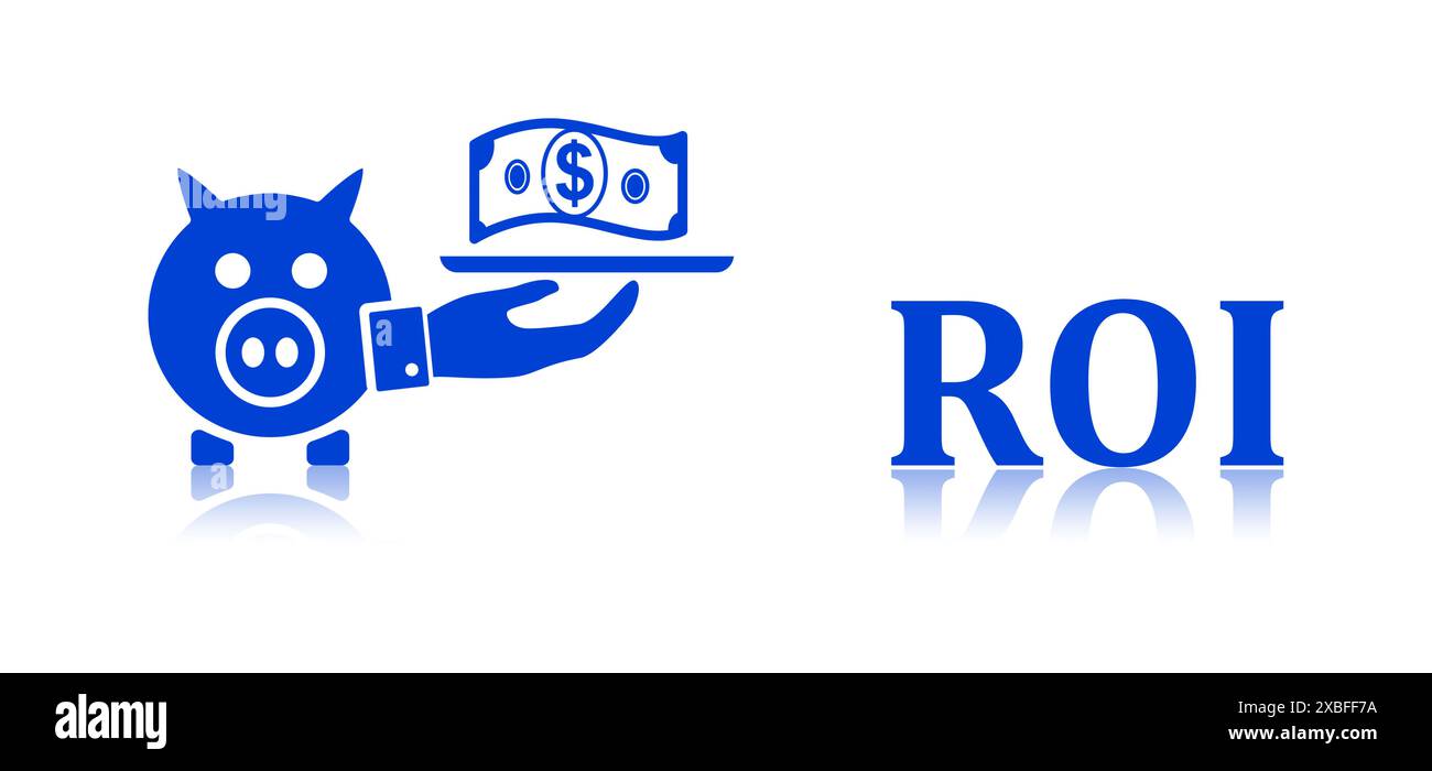 Illustration of a roi concept Stock Photo - Alamy