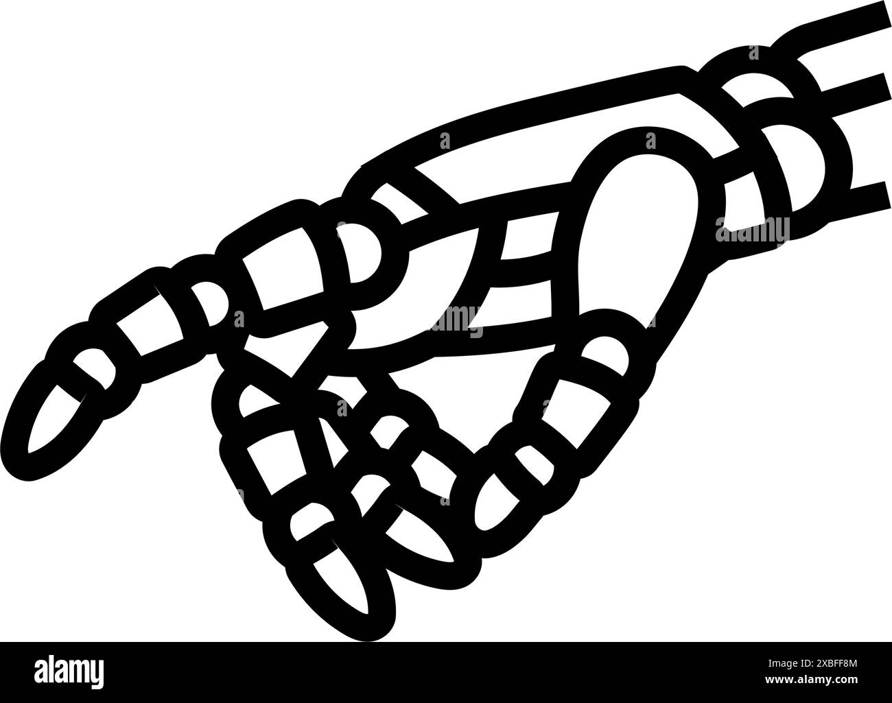 touch robot hand gesture line icon vector illustration Stock Vector ...