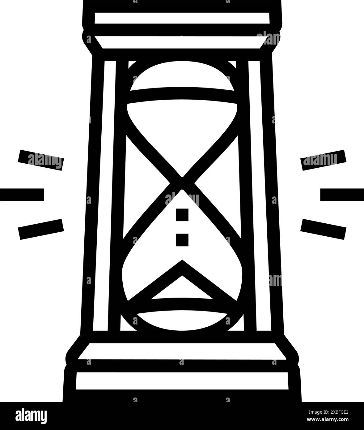 hourglass progress line icon vector illustration Stock Vector Image ...