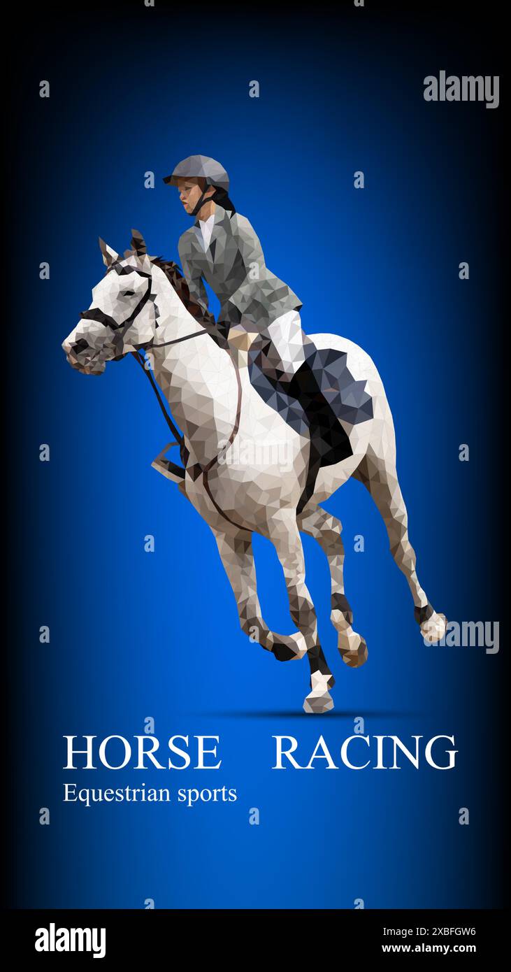 Equestrian woman drawing Stock Vector Images - Alamy