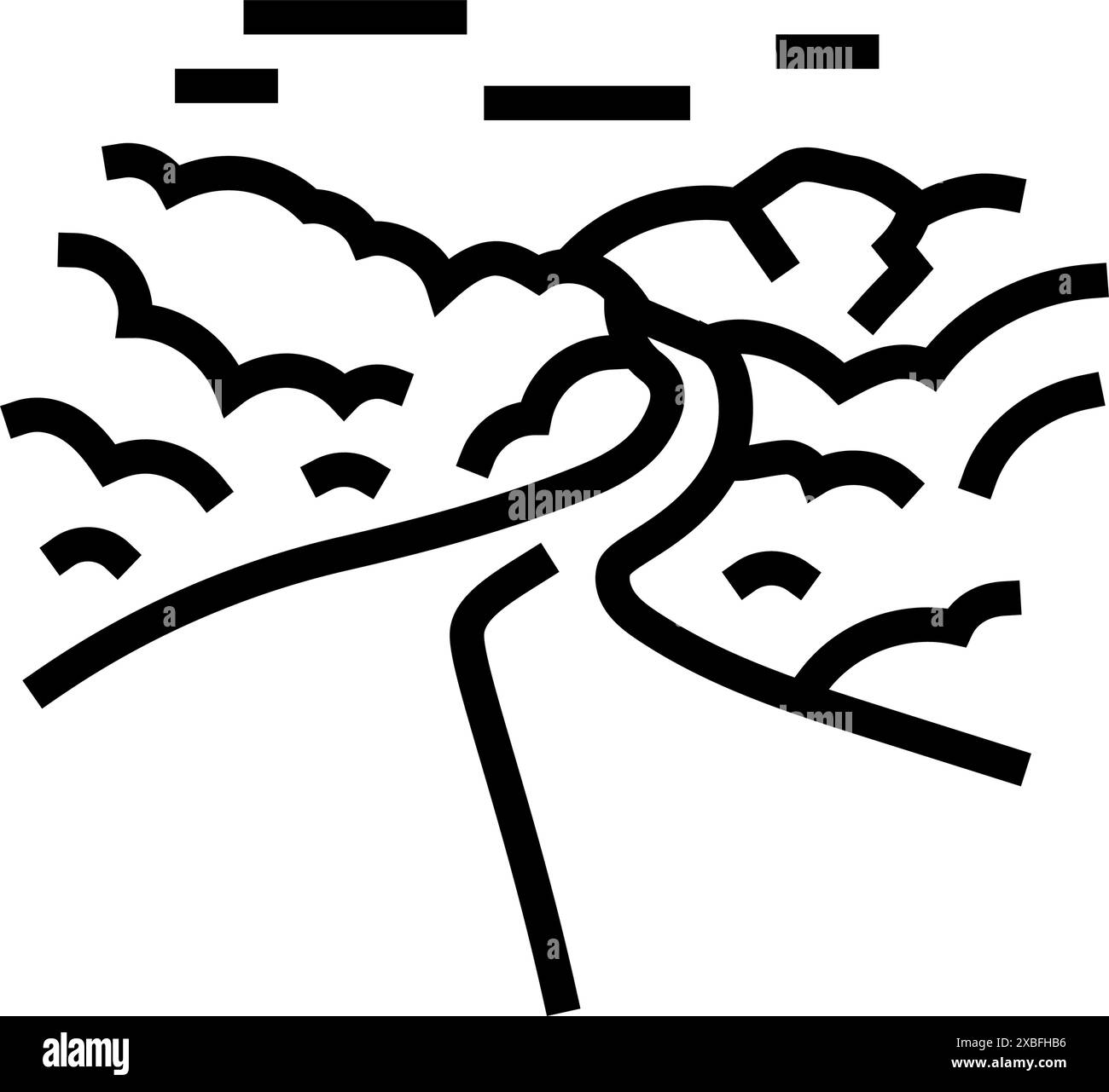 road leading forward progress line icon vector illustration Stock ...