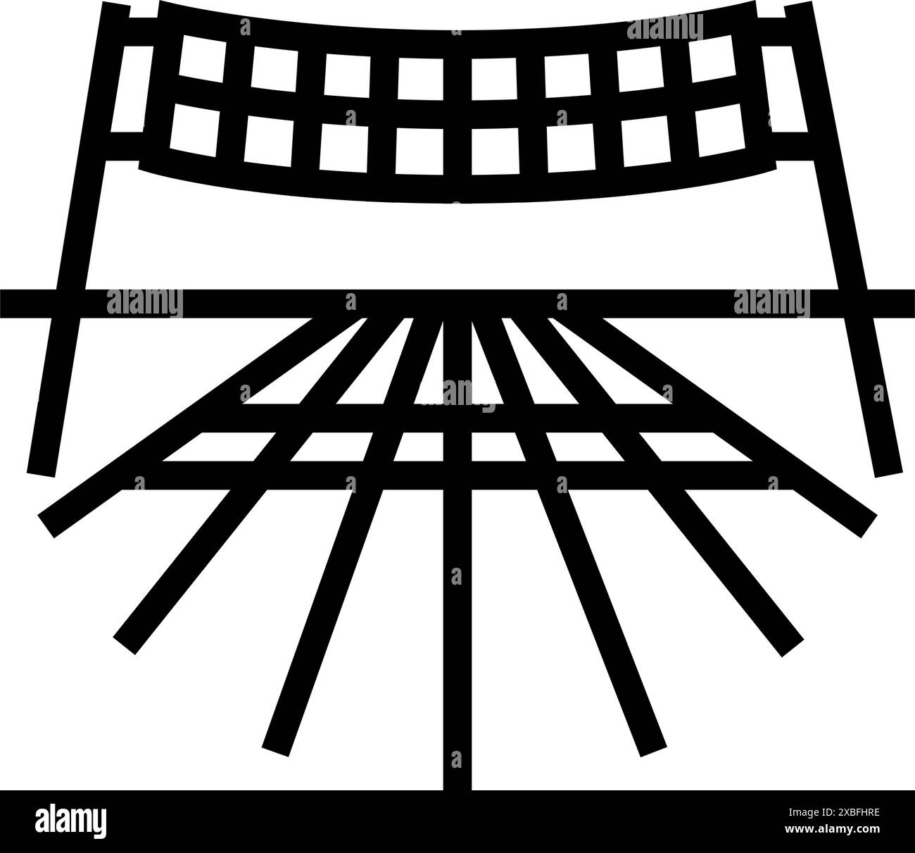 marathon finish line progress line icon vector illustration Stock ...