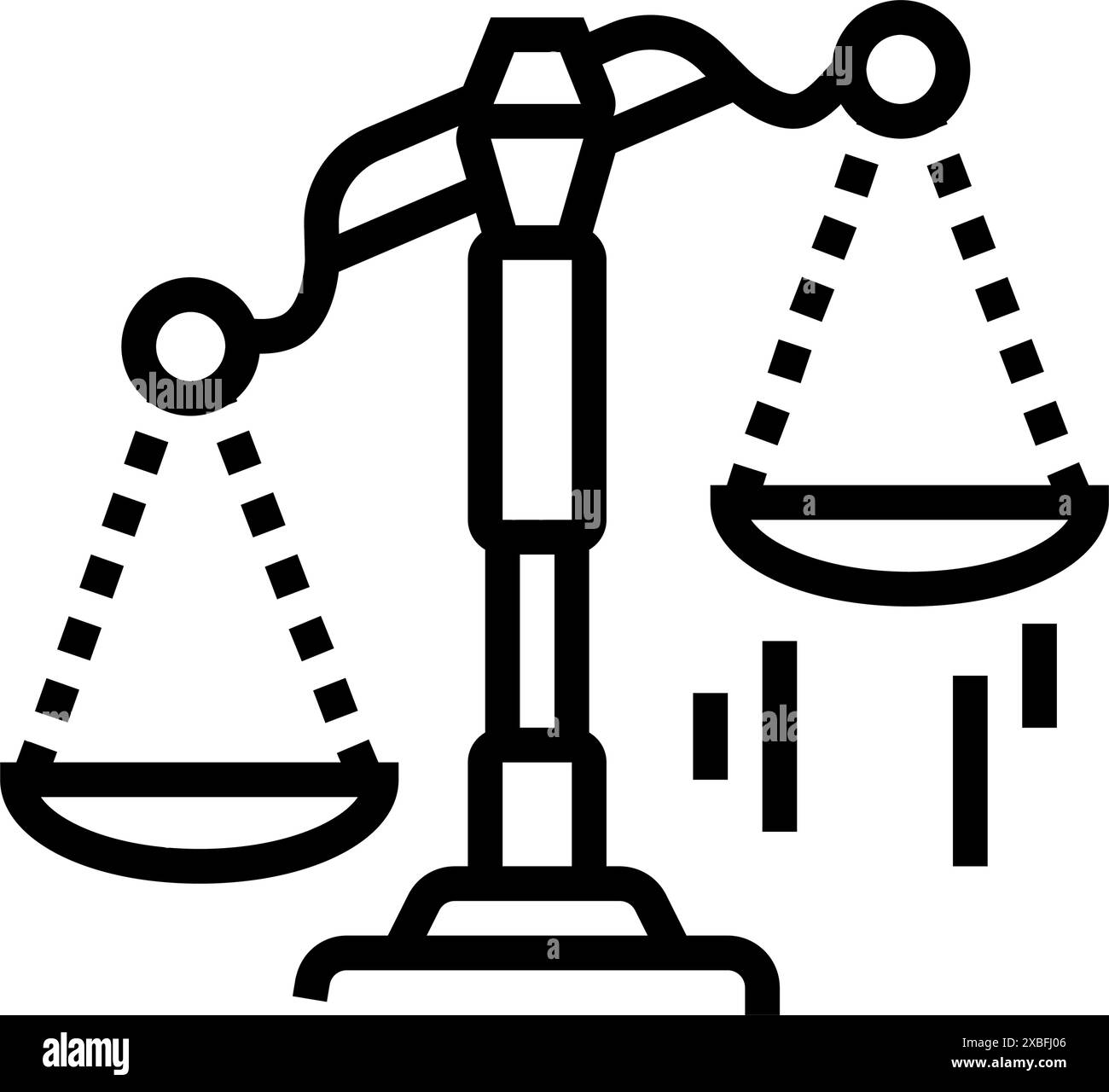 scales tipping favor progress line icon vector illustration Stock ...