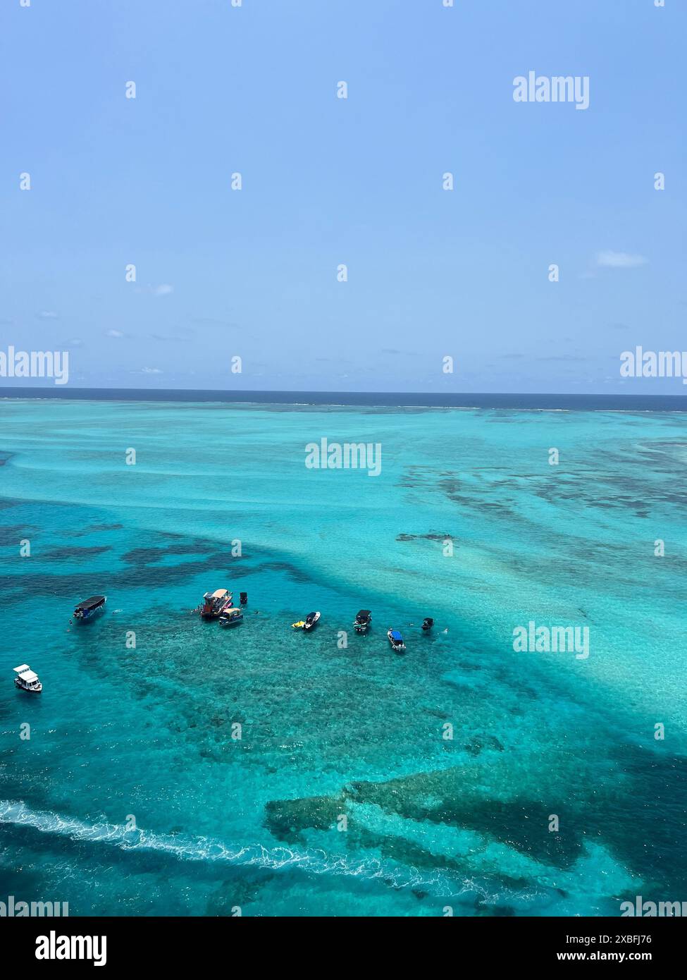 An aerial view of the Sea of Seven Colours Stock Photo - Alamy