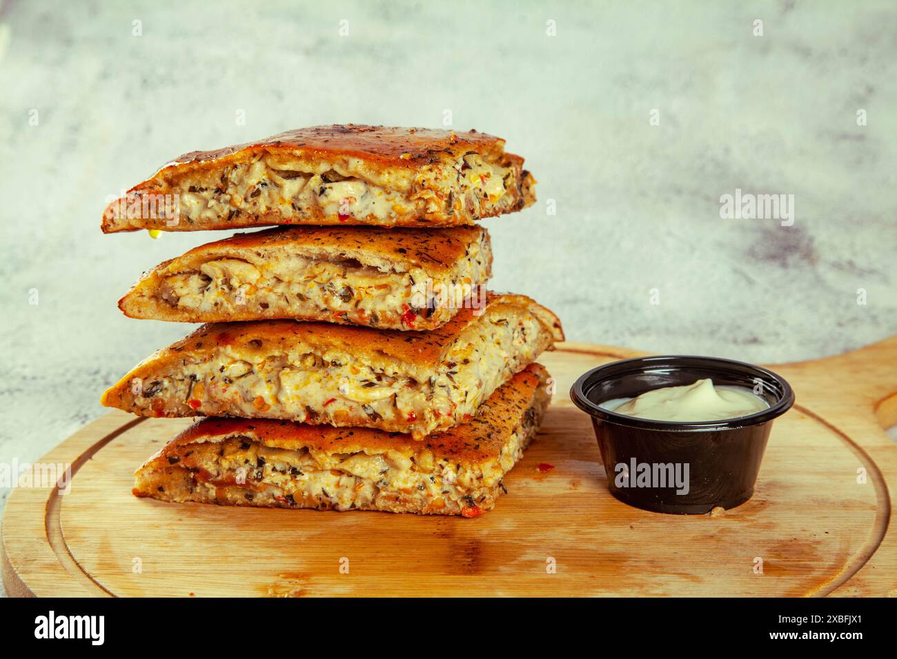 Whole wheat brand naan bread stuffed meat desi fusion food Stock Photo ...