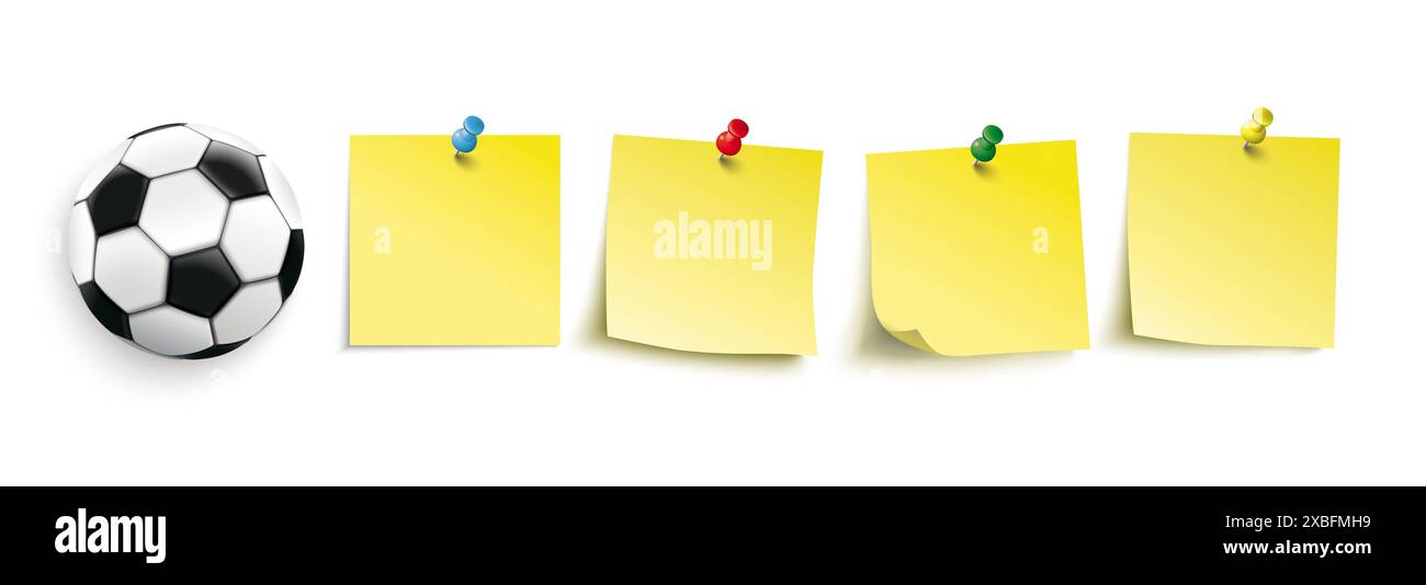 Yellow Sticks Colored Pins Classic Football Infographic with classic ...