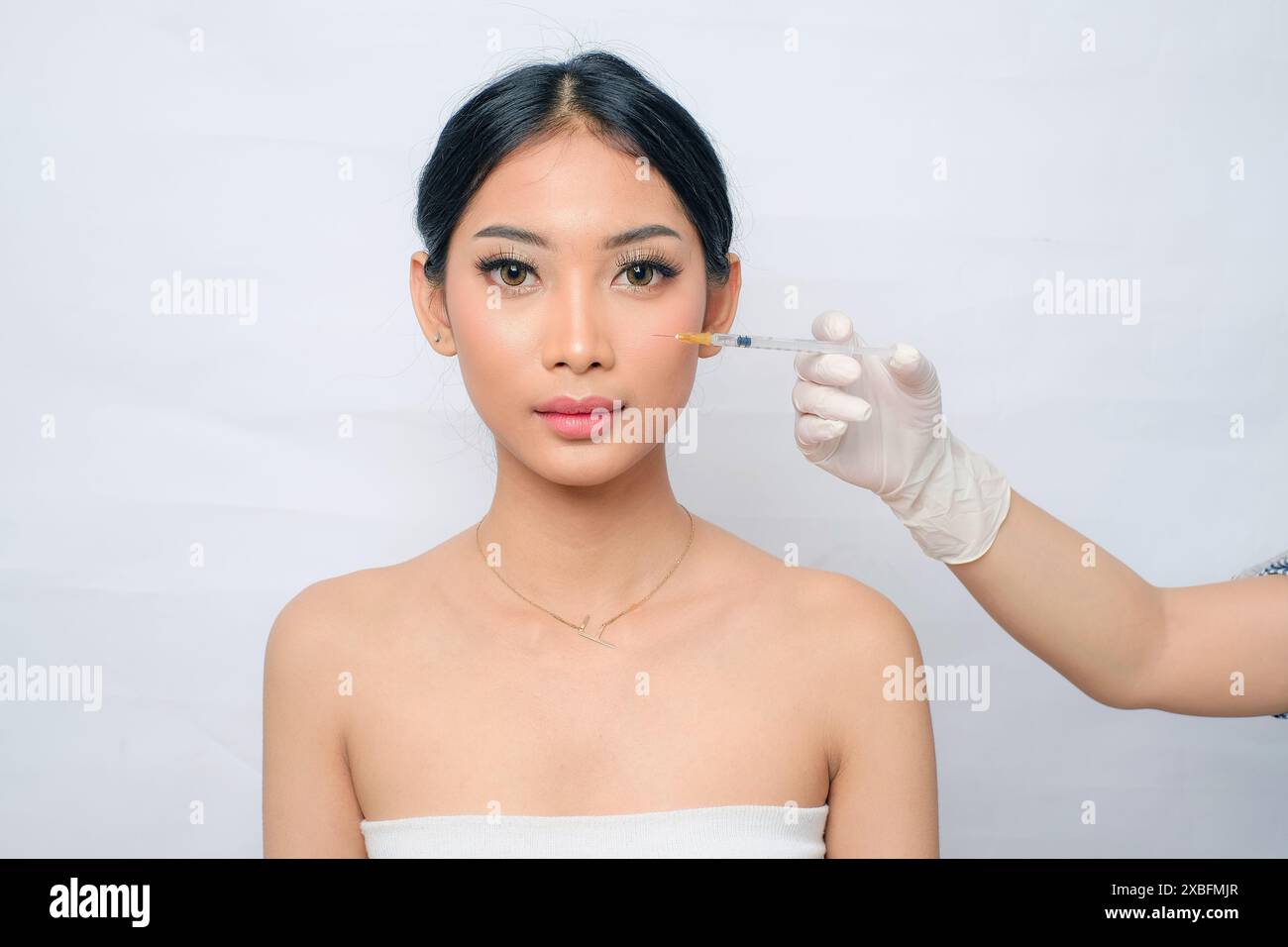 Botox face injection woman hi-res stock photography and images - Alamy