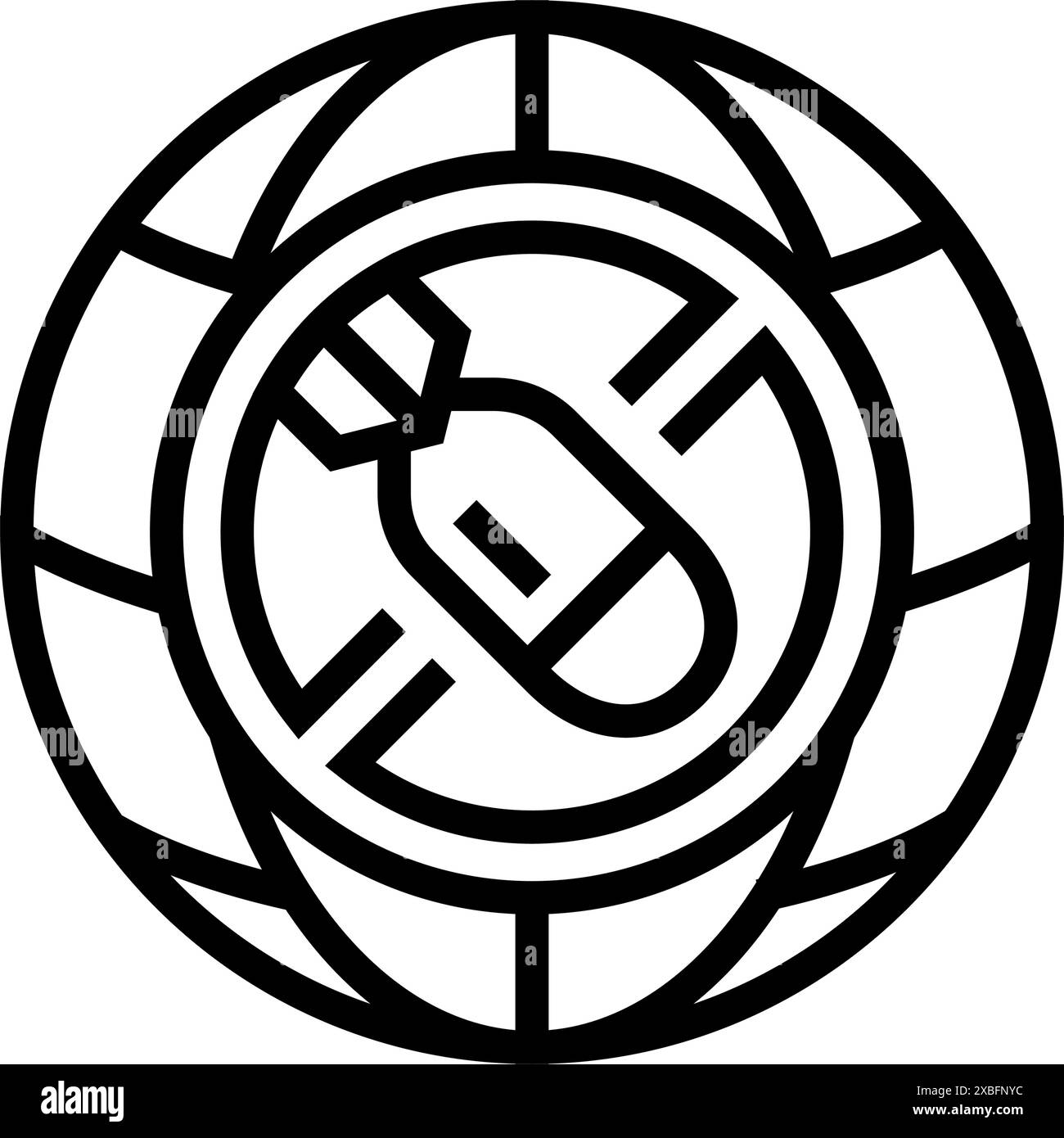 preventing exploitation environment in war line icon vector ...