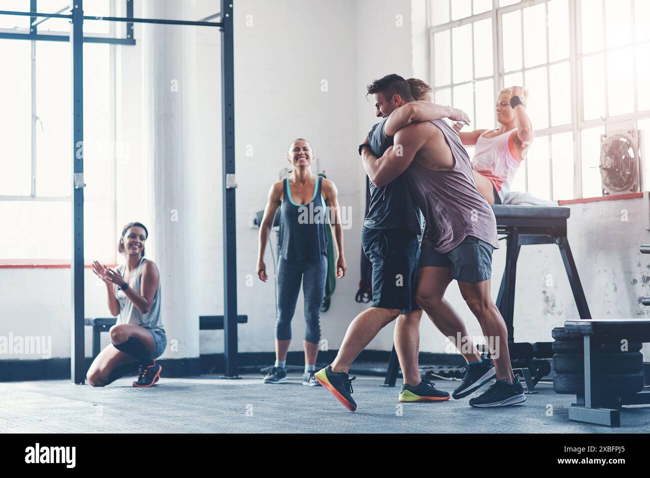 Health clapping people in class hi-res stock photography and images - Alamy