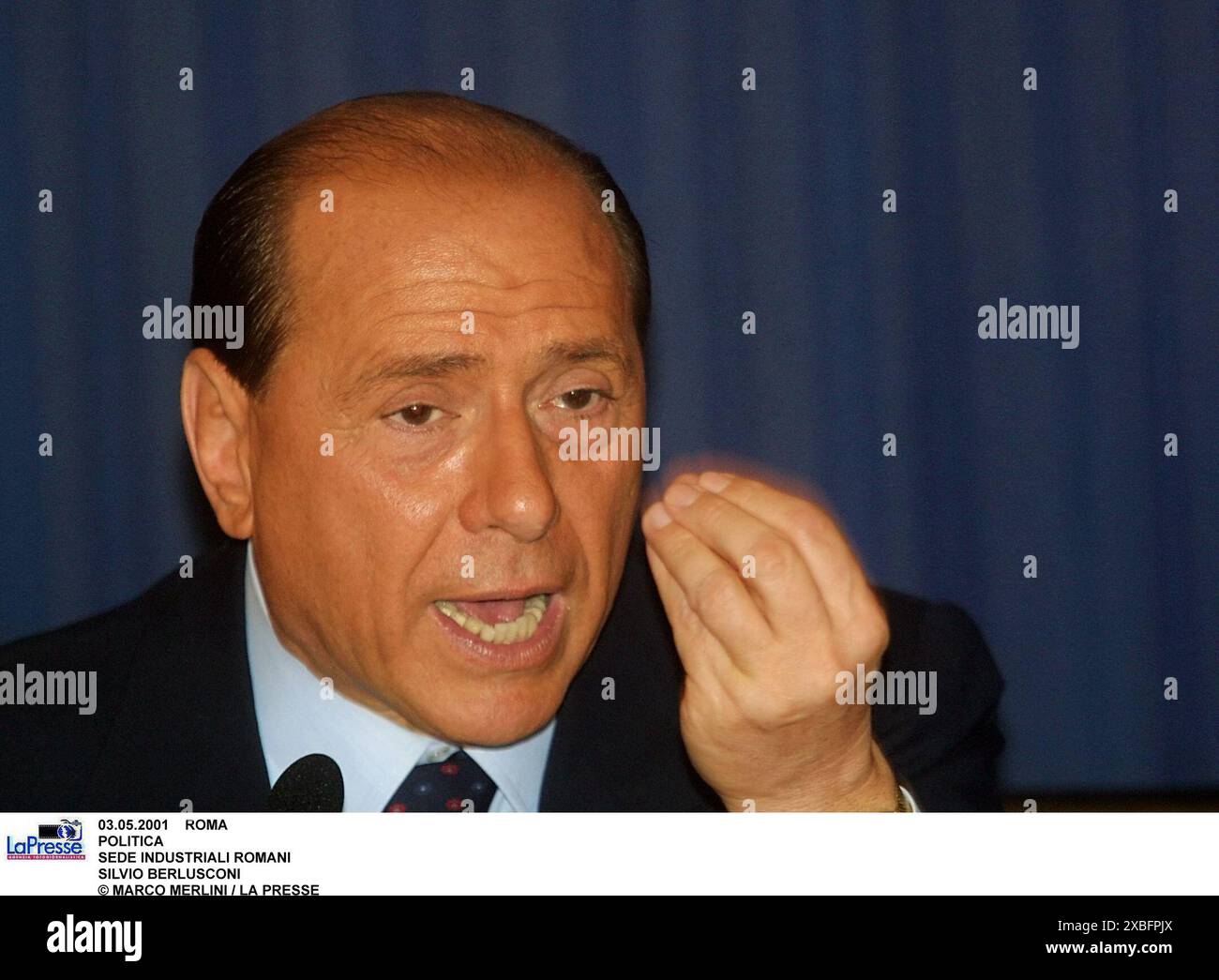 03.05.2001 ROMA POLITICA SEDE INDUSTRIALI ROMANI SILVIO BERLUSCONI ...