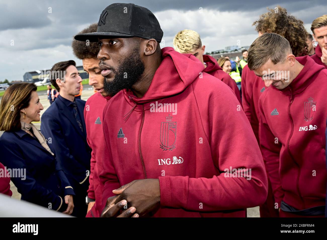 Zaventem, Belgium. 12th June, 2024. Belgium's Romelu Lukaku pictured ...