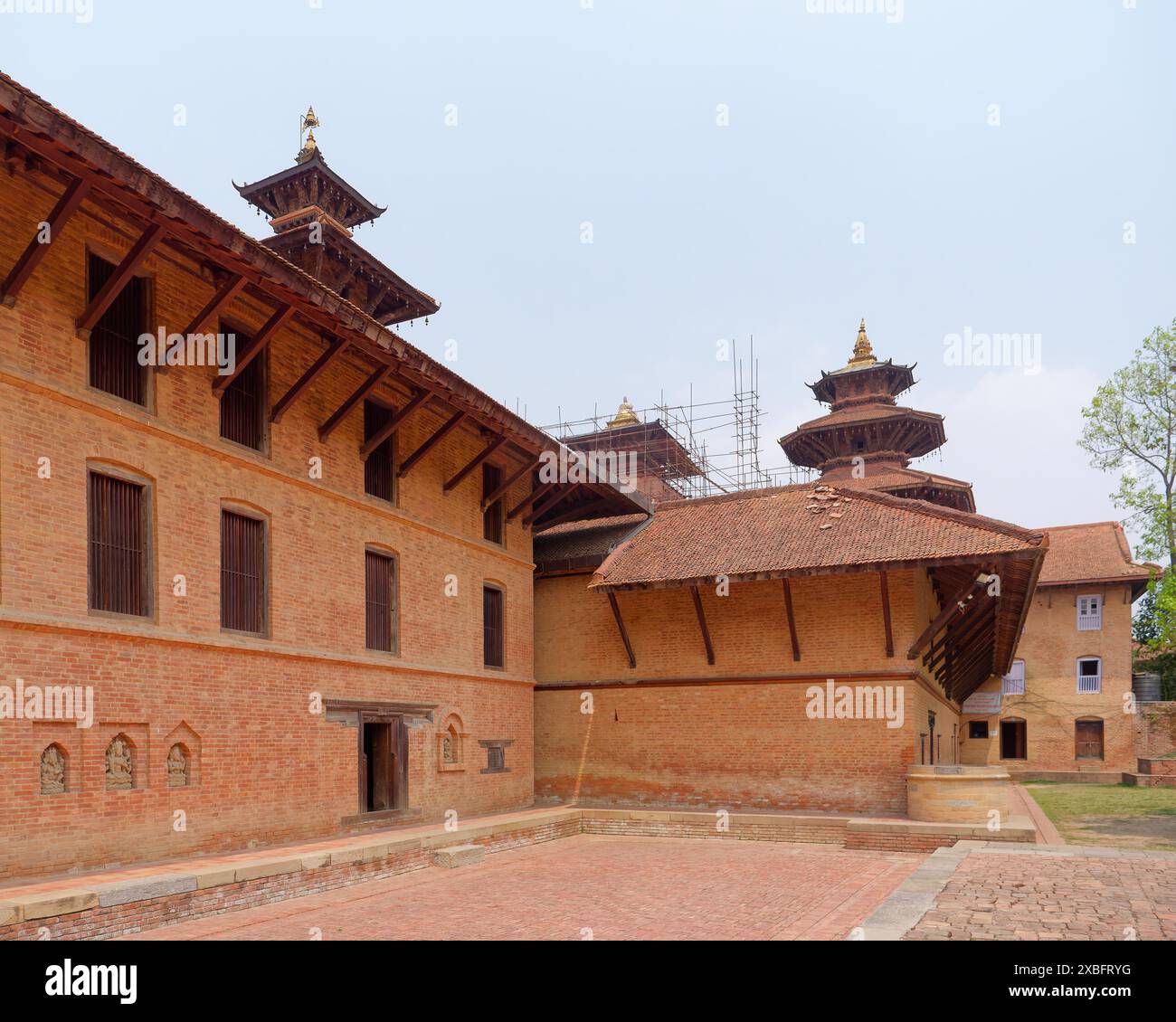 A view of historical buildings with traditional architecture in ...
