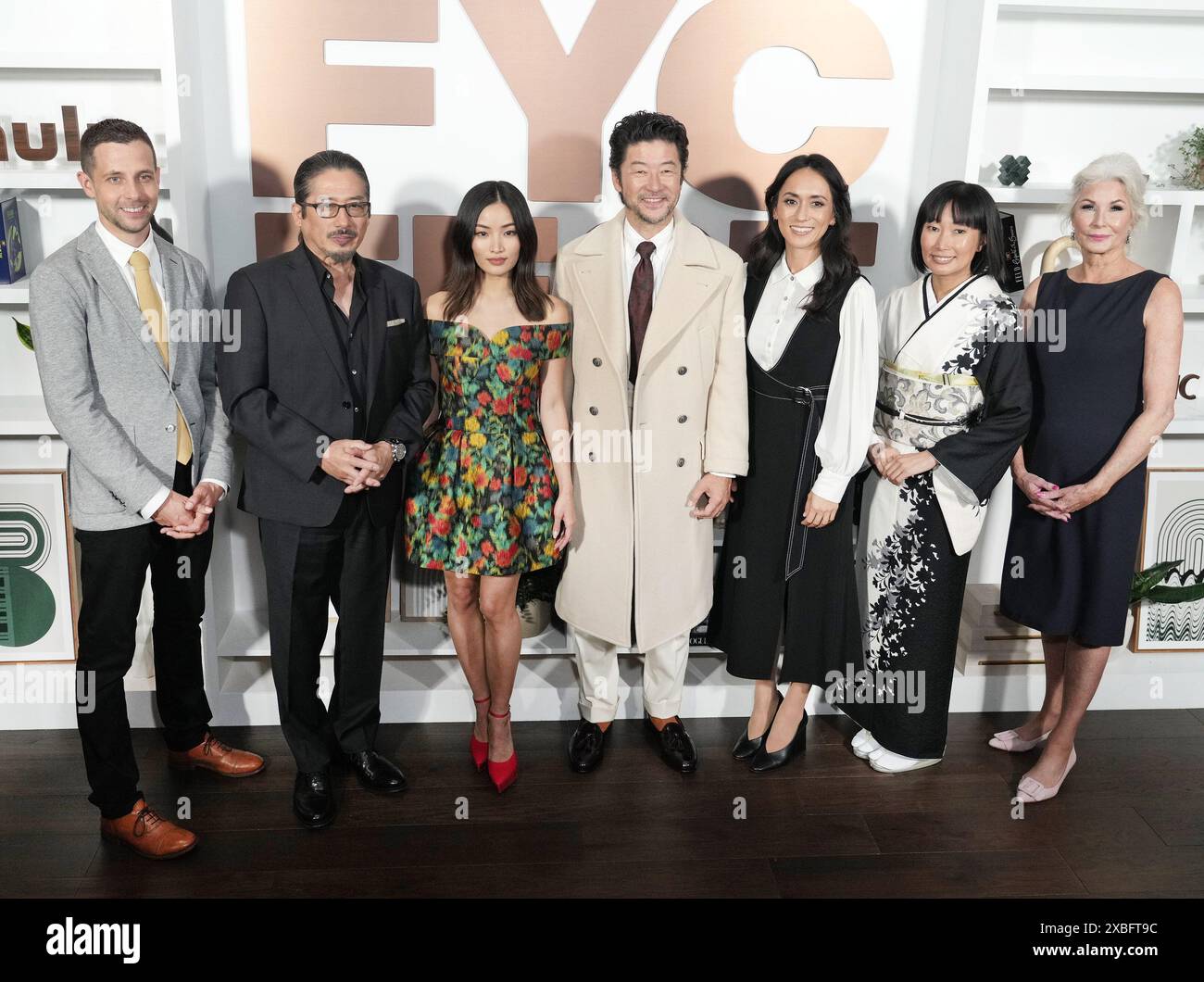 Los Angeles, USA. 11th June, 2024. (L-R) SHOGUN Cast & Crew - Justin Marks, Hiroyuki Sanada ...