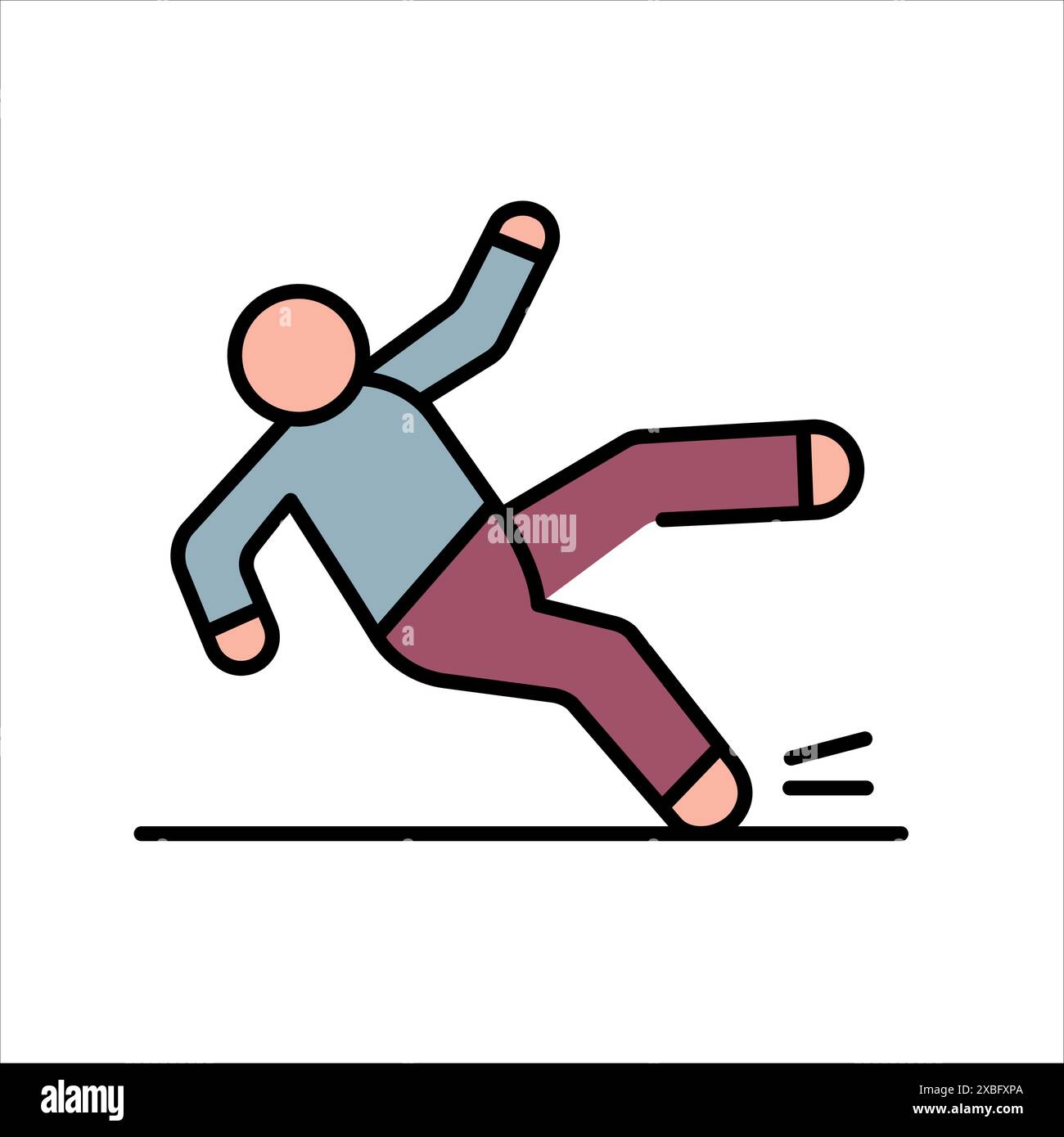 Accidentally fall Stock Vector Images - Alamy