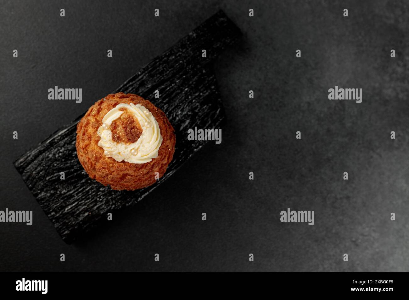 Classic Shu cake (choux). Custard dough based on butter and milk ...