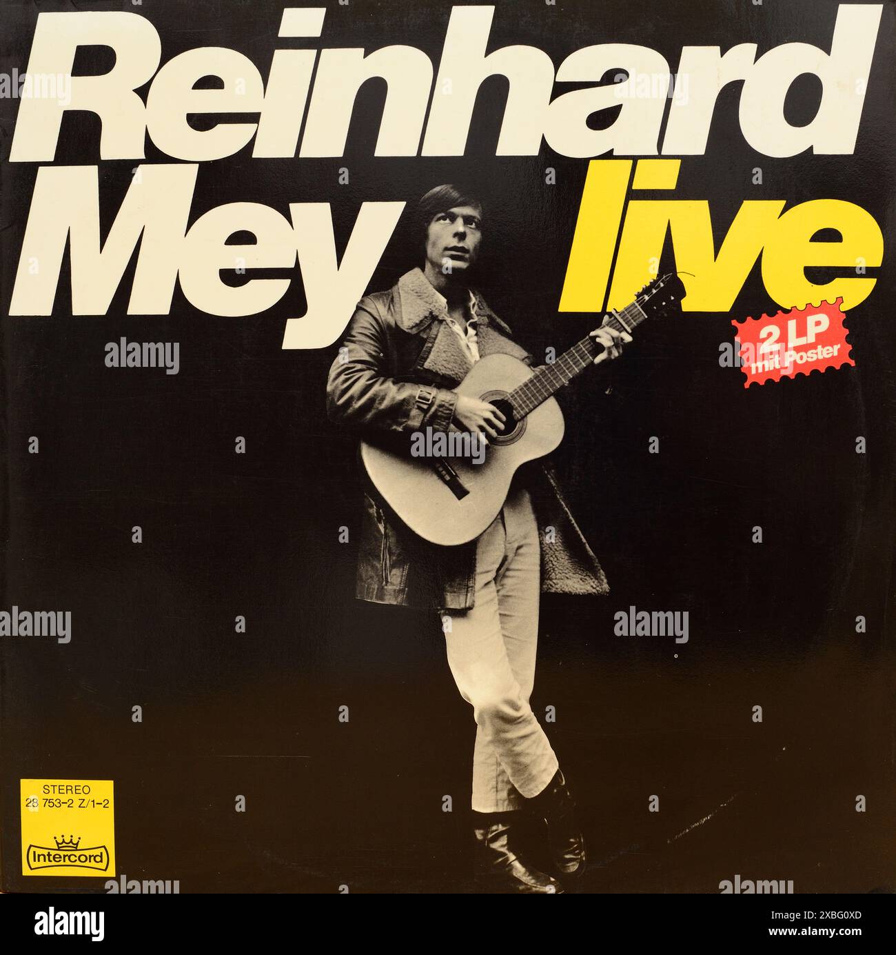 Vintage vinyl record cover. Reinhard Mey- Live 1971 Stock Photo - Alamy