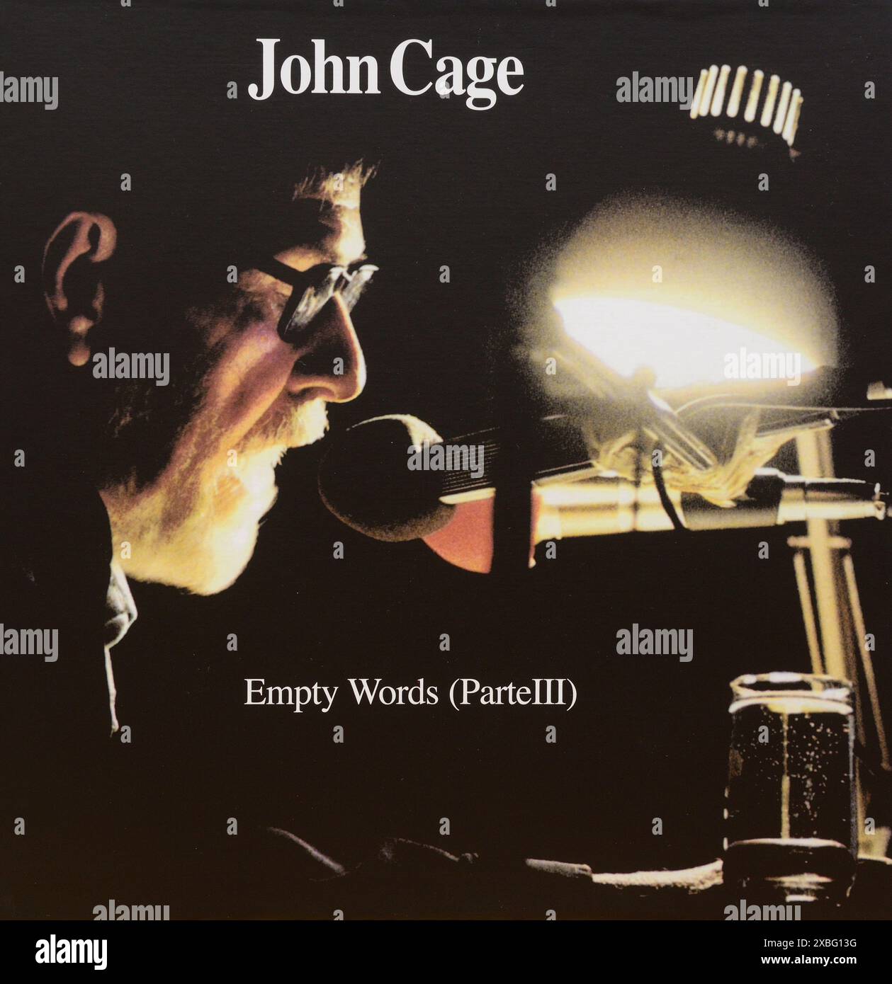 Vintage vinyl record cover. John Cage-Empty Words (Parte 3) 1977 Stock ...