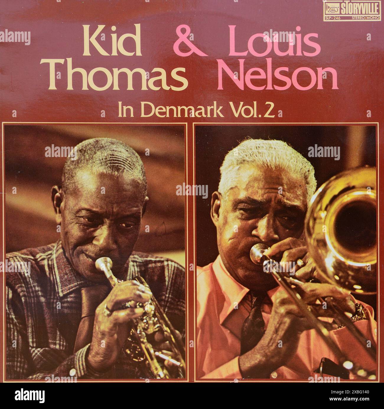 Vintage vinyl record cover. Kid Thoma & Louis Nelson-In Denmark Vol.2 ...
