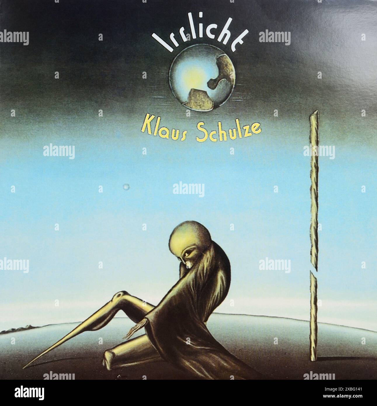 Vintage vinyl record cover. Klaus Schulze-Irrlicht 1972 Stock Photo - Alamy