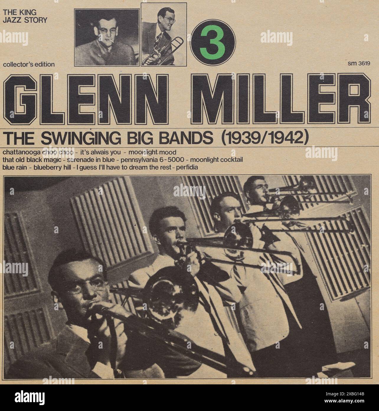 Vintage vinyl record cover. Glenn Miller- The Swinging Big Bands (1939 ...