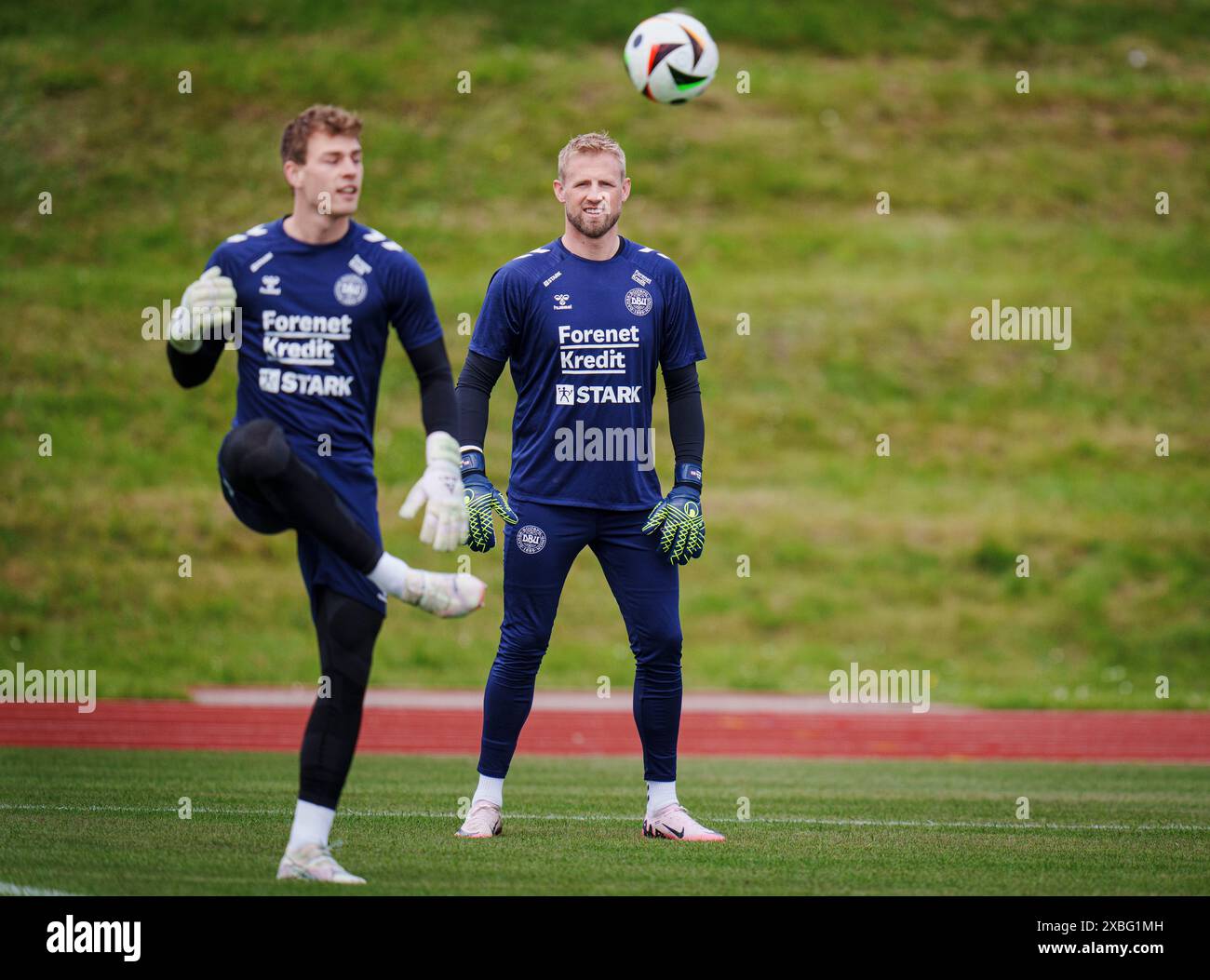 Freudenstadt, Tyskland. 12th June, 2024. Kasper Schmeichel and Mads ...