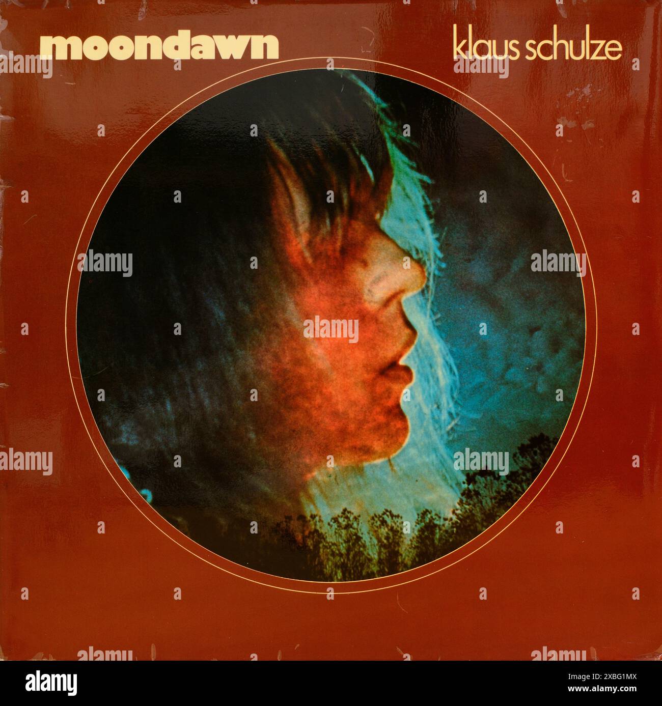 Vintage vinyl record cover. Klaus Schulze-moondown 1976 Stock Photo - Alamy