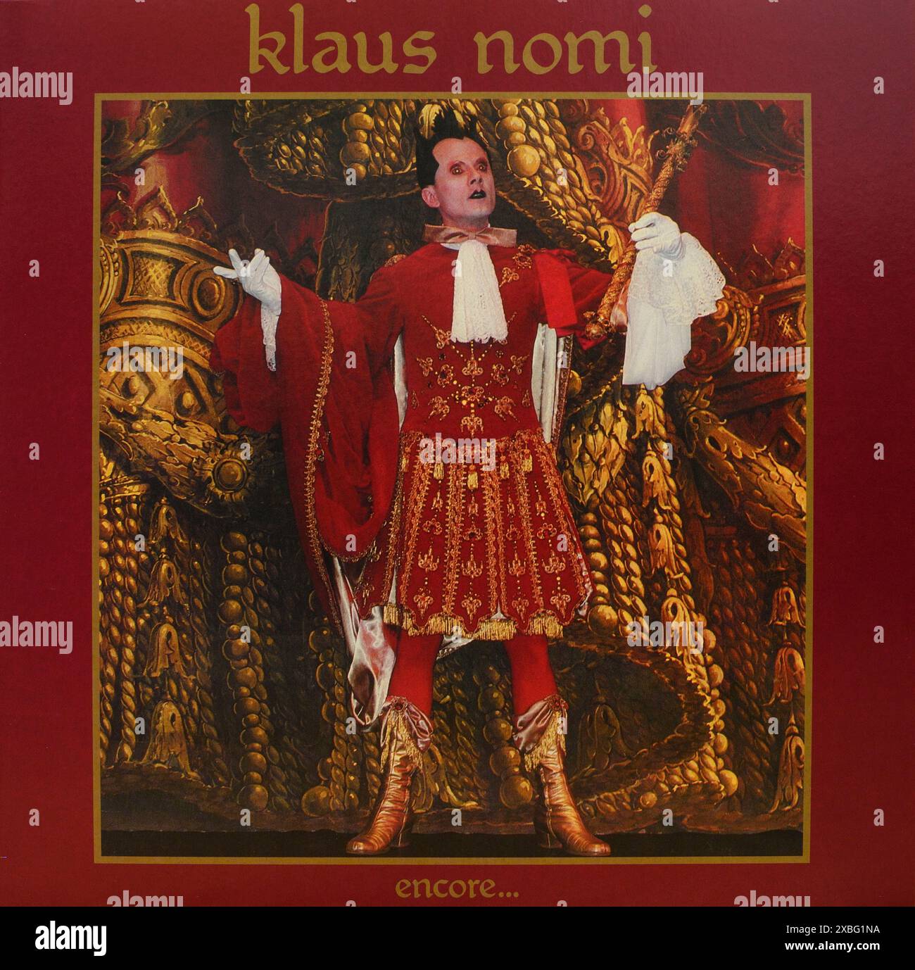 Vintage vinyl record cover. Klaus Nomi-encore 1983 Stock Photo - Alamy