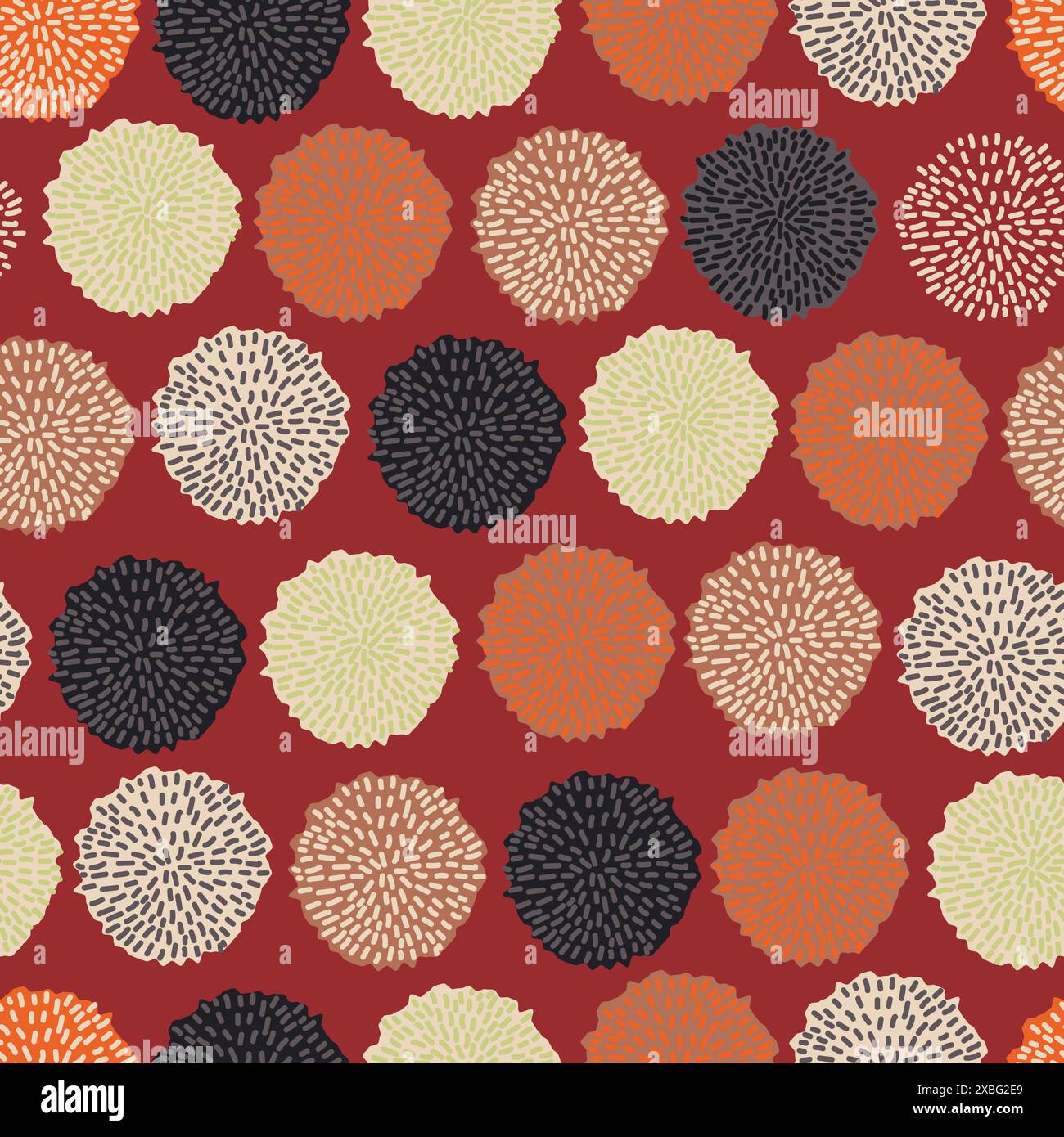 Vector pom pom bobble seamless pattern, trendy color, fall 2020, grey ...