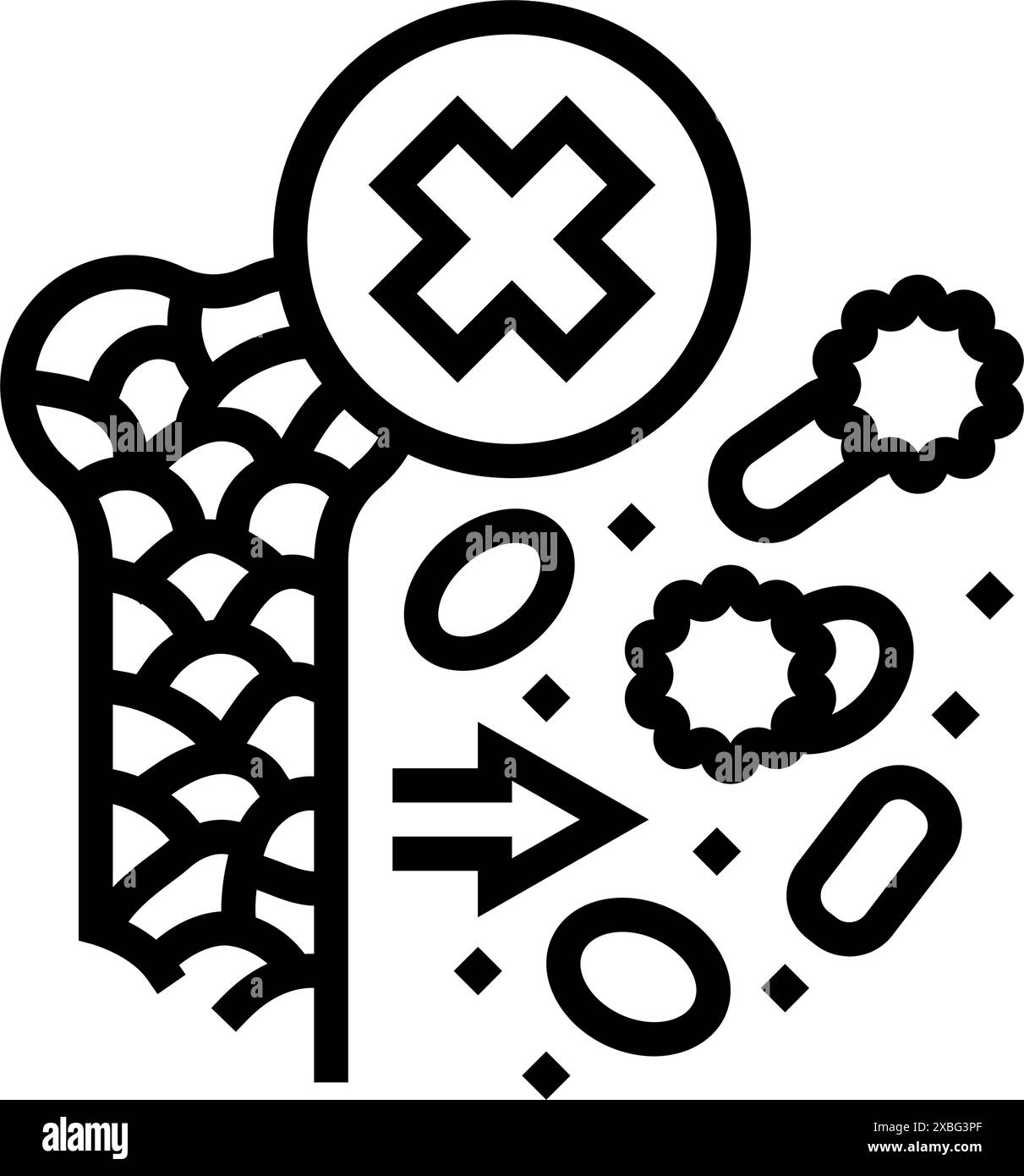 myelofibrosis disease line icon vector illustration Stock Vector Image ...