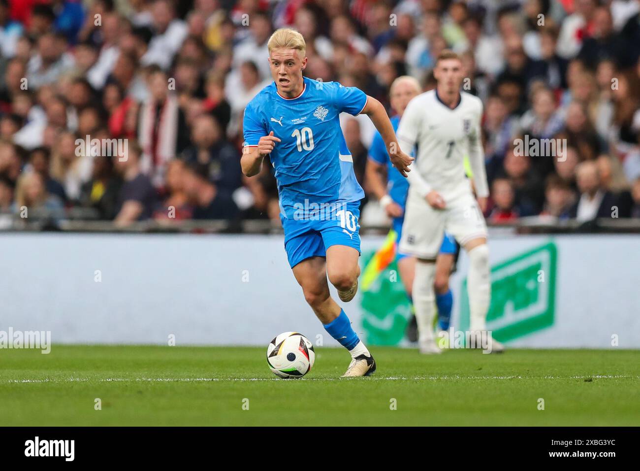 Hakon Arnar Haraldsson of Iceland- England v Iceland, International ...