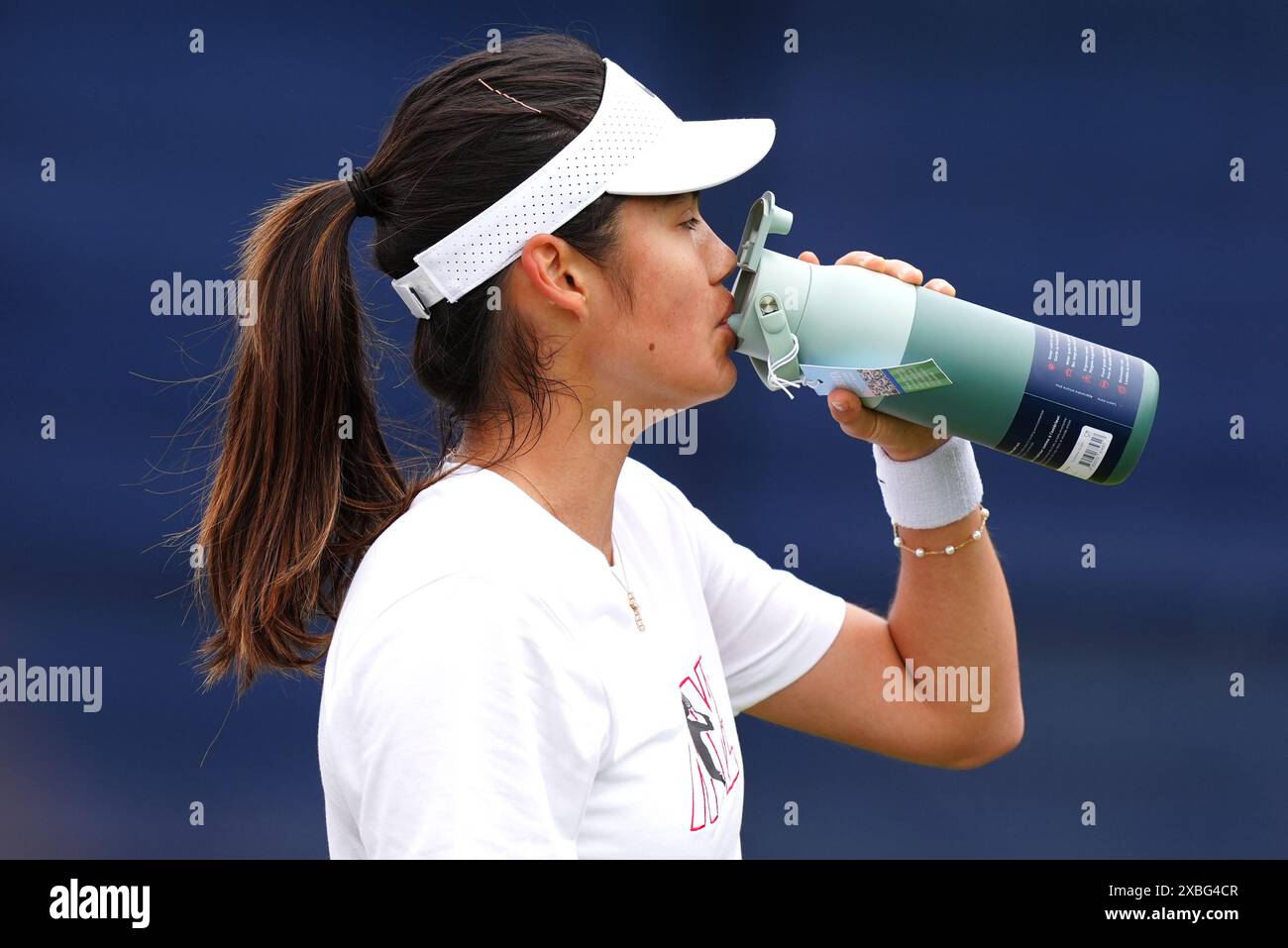 Emma Raducanu during a practice session on day three of the Rothesay ...