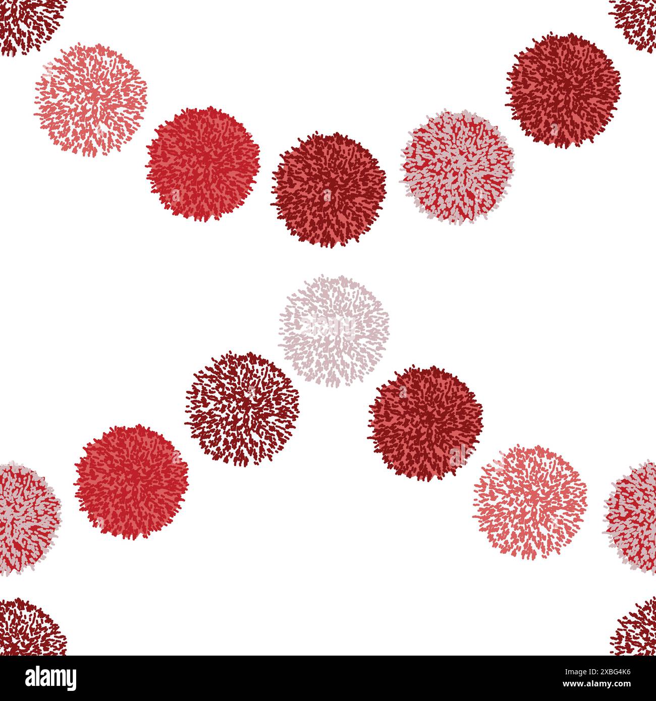 Vector seamless pattern garland made of dark and light polka dots ...