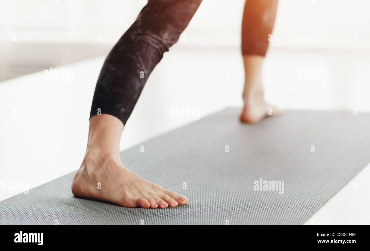 Close up woman practice yoga hi-res stock photography and images - Alamy