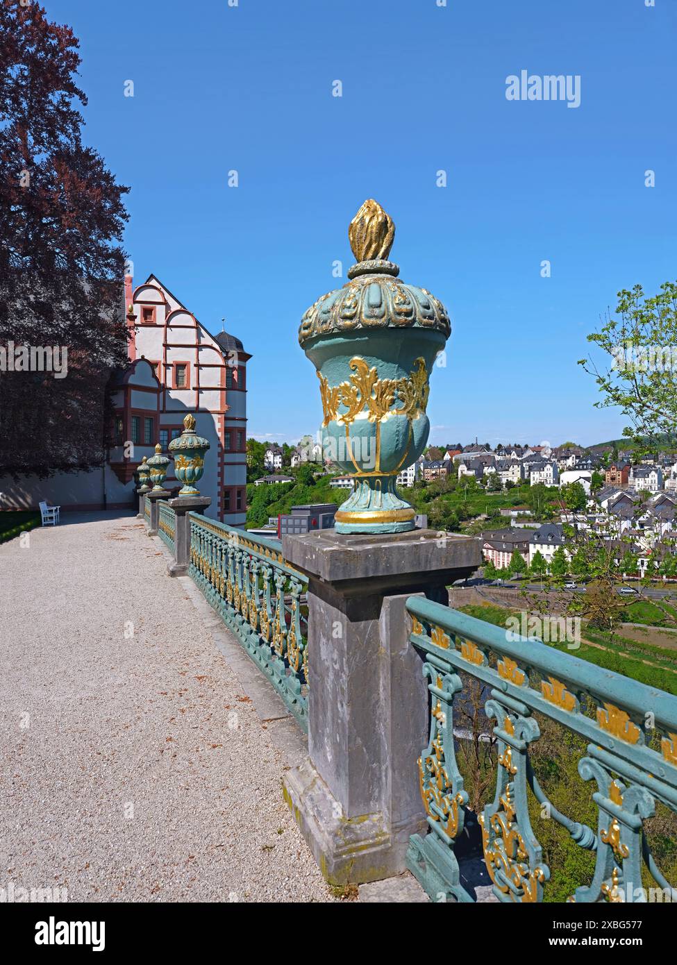 geography / travel, Germany, Hesse, view from the palace terrace ...