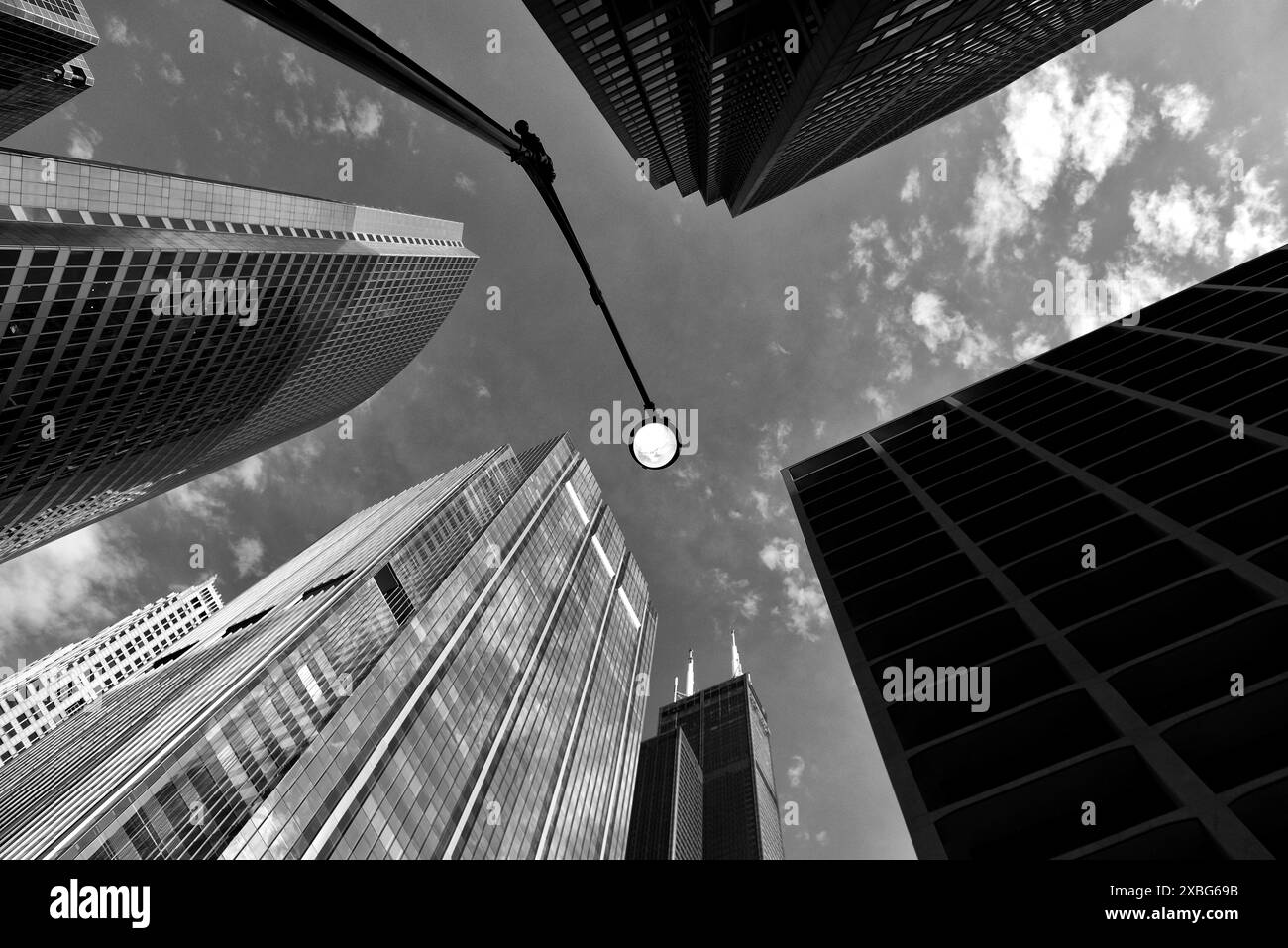 Skyscrapers of Chicago. Up view on skyscrapers of Chicago. Chicago ...