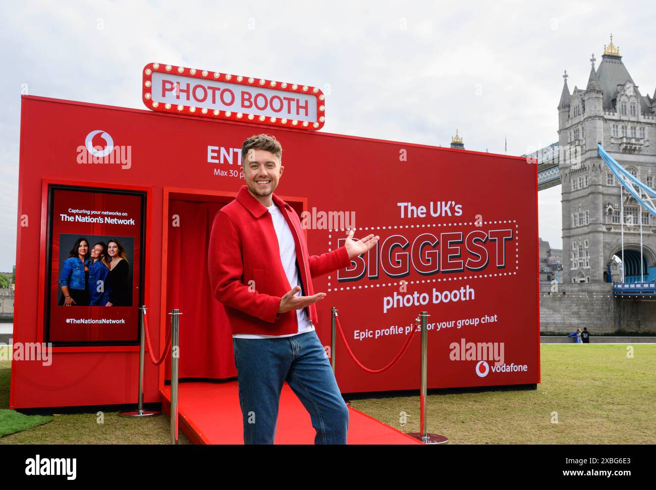 EDITORIAL USE ONLY Roman Kemp at the UK's biggest photo booth, part of ...