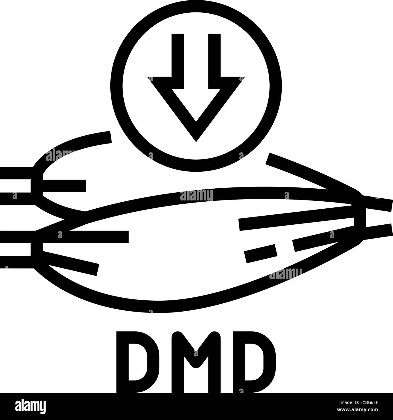 duchenne muscular dystrophy disease line icon vector illustration Stock ...