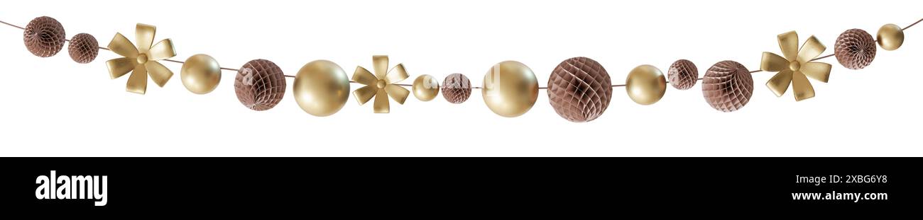 Hanging paper flower decoration Cut Out Stock Images & Pictures - Alamy