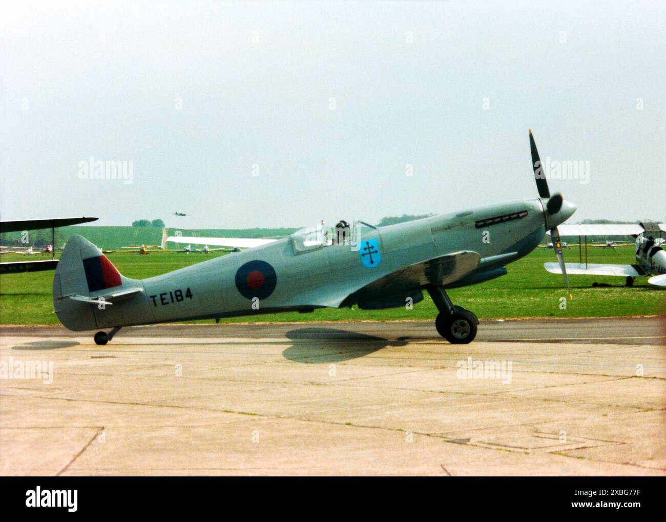 Second World War Supermarine Spitfire fighter plane TE184. Spitfire LF ...