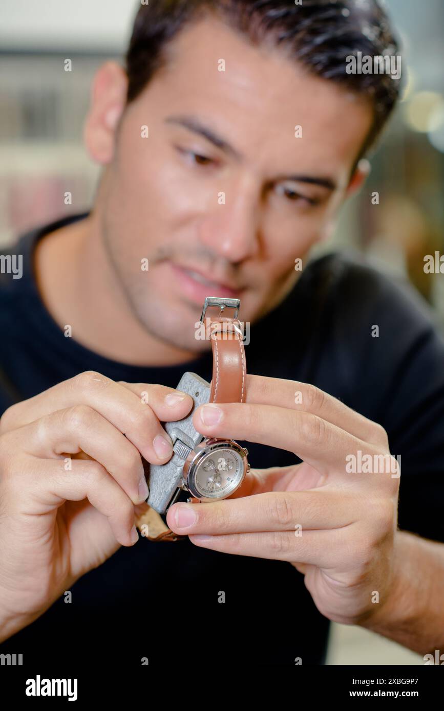 close up of a watchmaker Stock Photo - Alamy