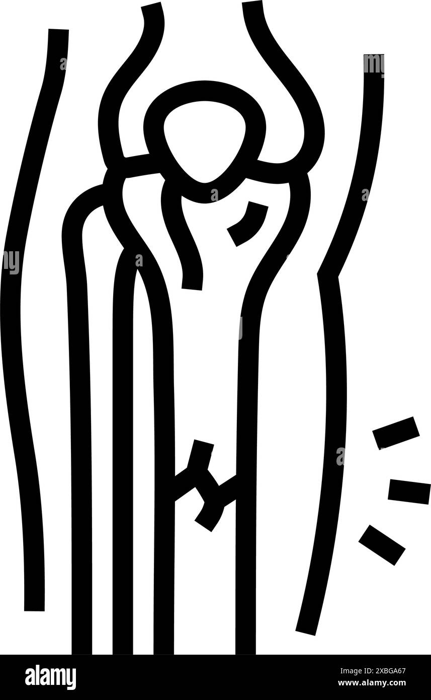 fractures household injury accident line icon vector illustration Stock ...