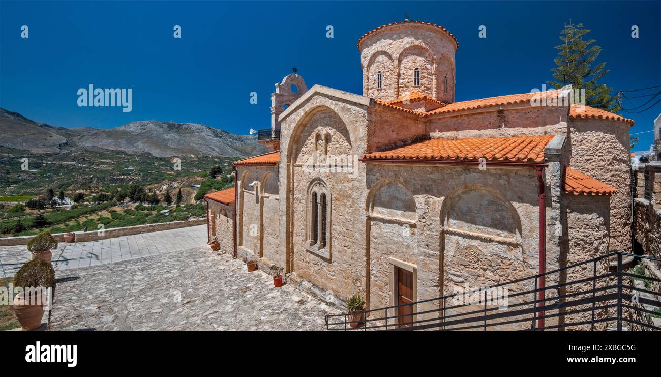 Church of Saint Myron, tetraconch plan, in Agios Myronas, village near ...
