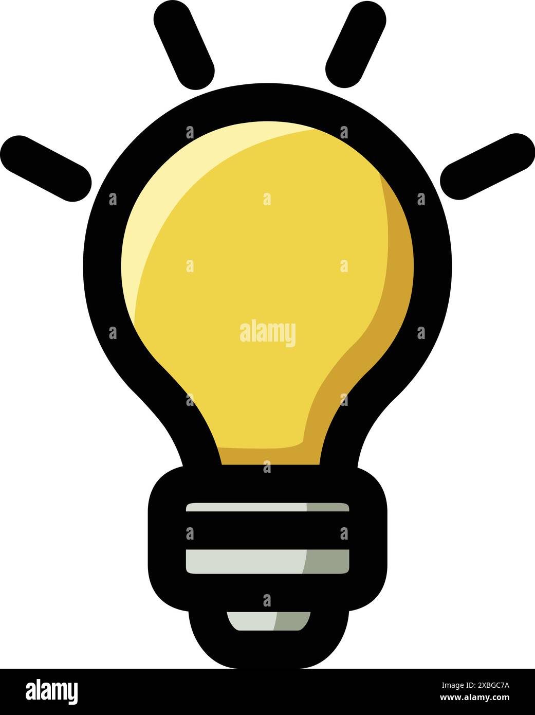 Cute icon of a lightbulb Stock Vector Image & Art - Alamy