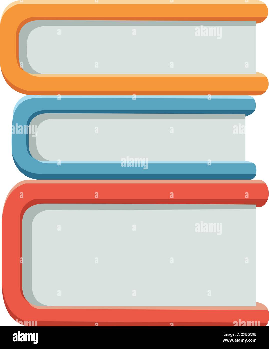 Stack different books paper Stock Vector Images - Alamy