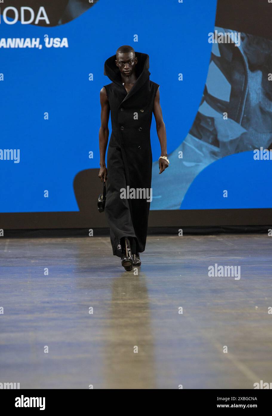 London, UK. 12th June, 2024. GFW international catwalk Graduate Fashion ...
